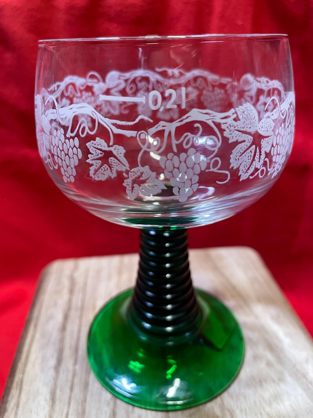 Replacement Roemer(tm-reg) VINTAGE WINE Glass,0.21l, Green Footed Stem ...