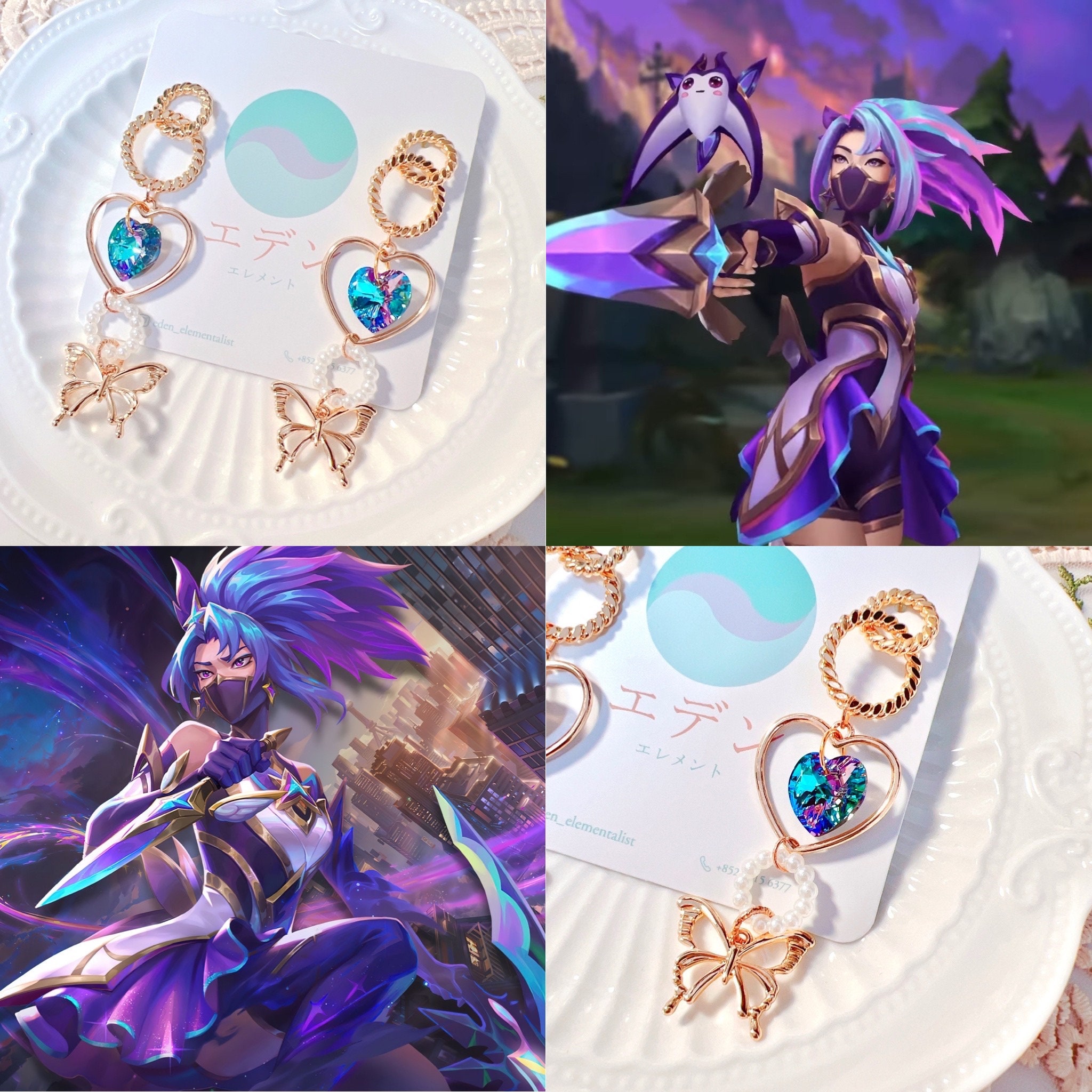 Star Guardian Akali Cosplay Concept Design Earrings - Etsy