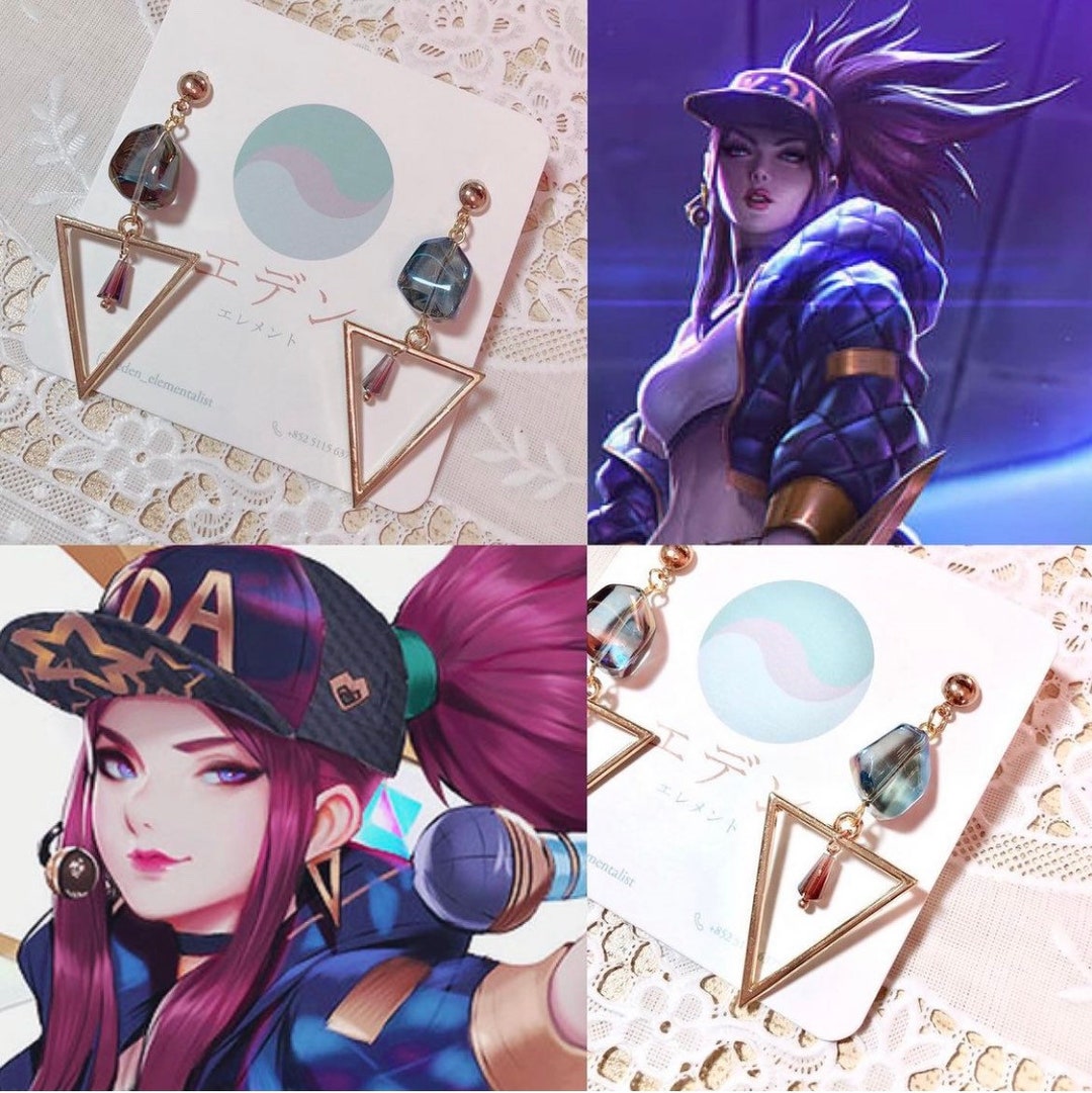 K/DA League of Legend POP STAR Akali Concept Design Earring - Etsy