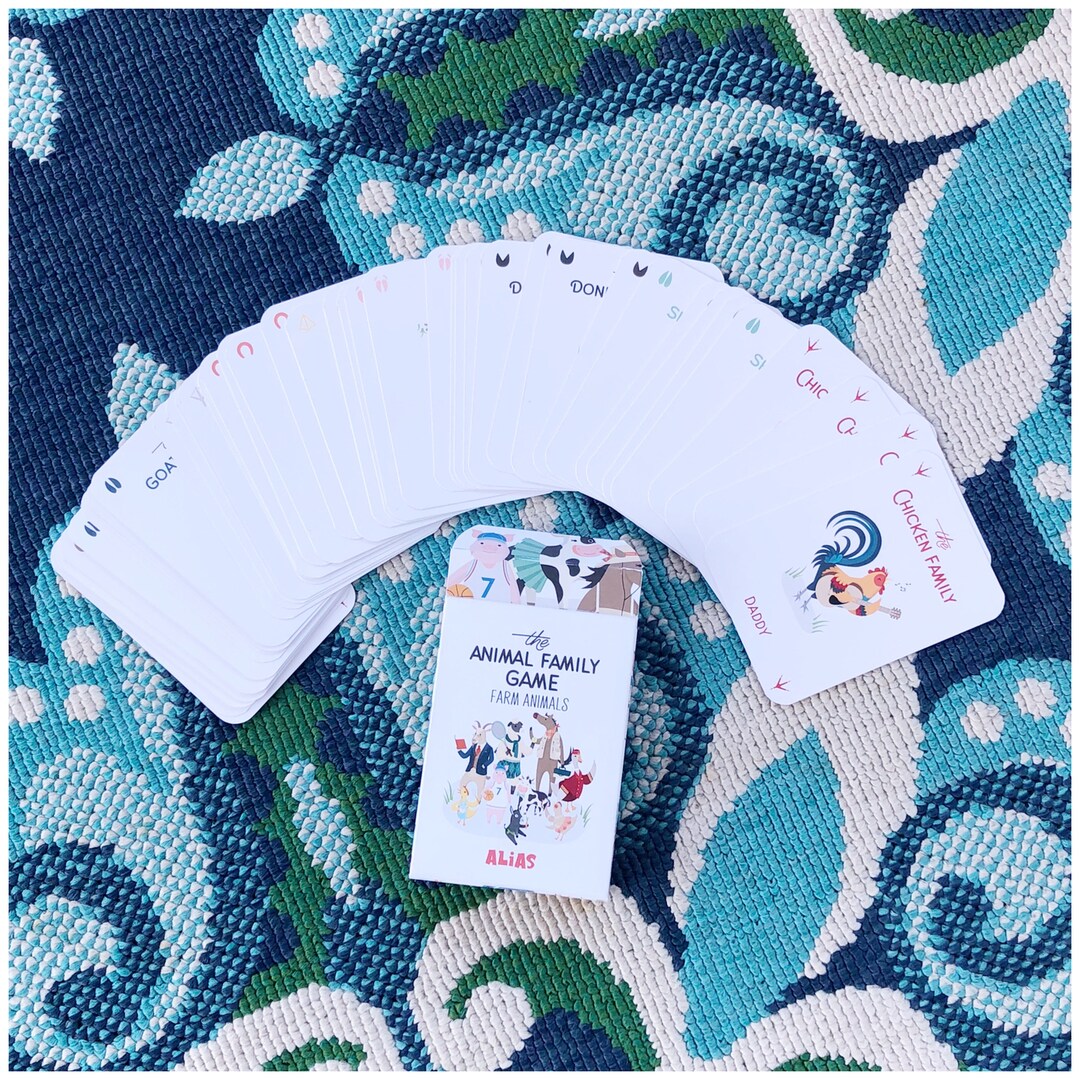 Animal Family Card Game: Farm Animal Theme, Fun for All Ages - Etsy