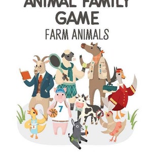 Animal Family Card Game: Farm Animal Theme, Fun for All Ages - Etsy