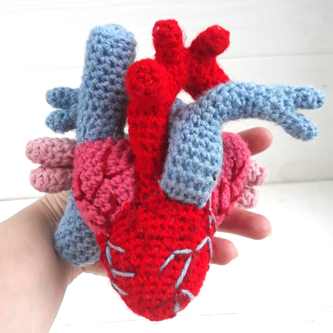 Anatomical Heart Cute Crochet Pattern Valentine Pdf Gaming - Etsy