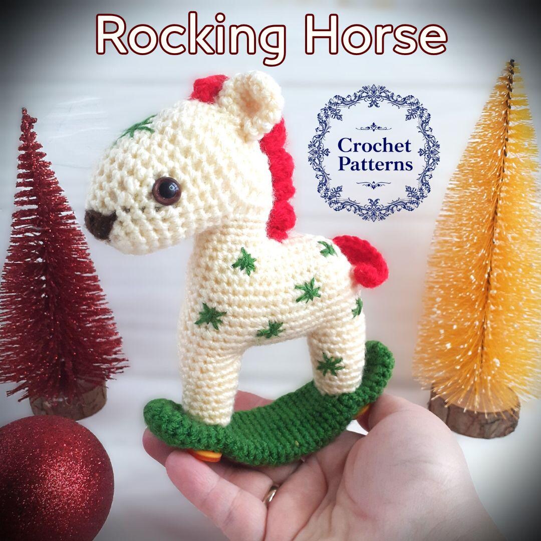 Rocking Horse Crochet Pattern. Christmas Amigurumi. Stuffed Toy Pattern ...