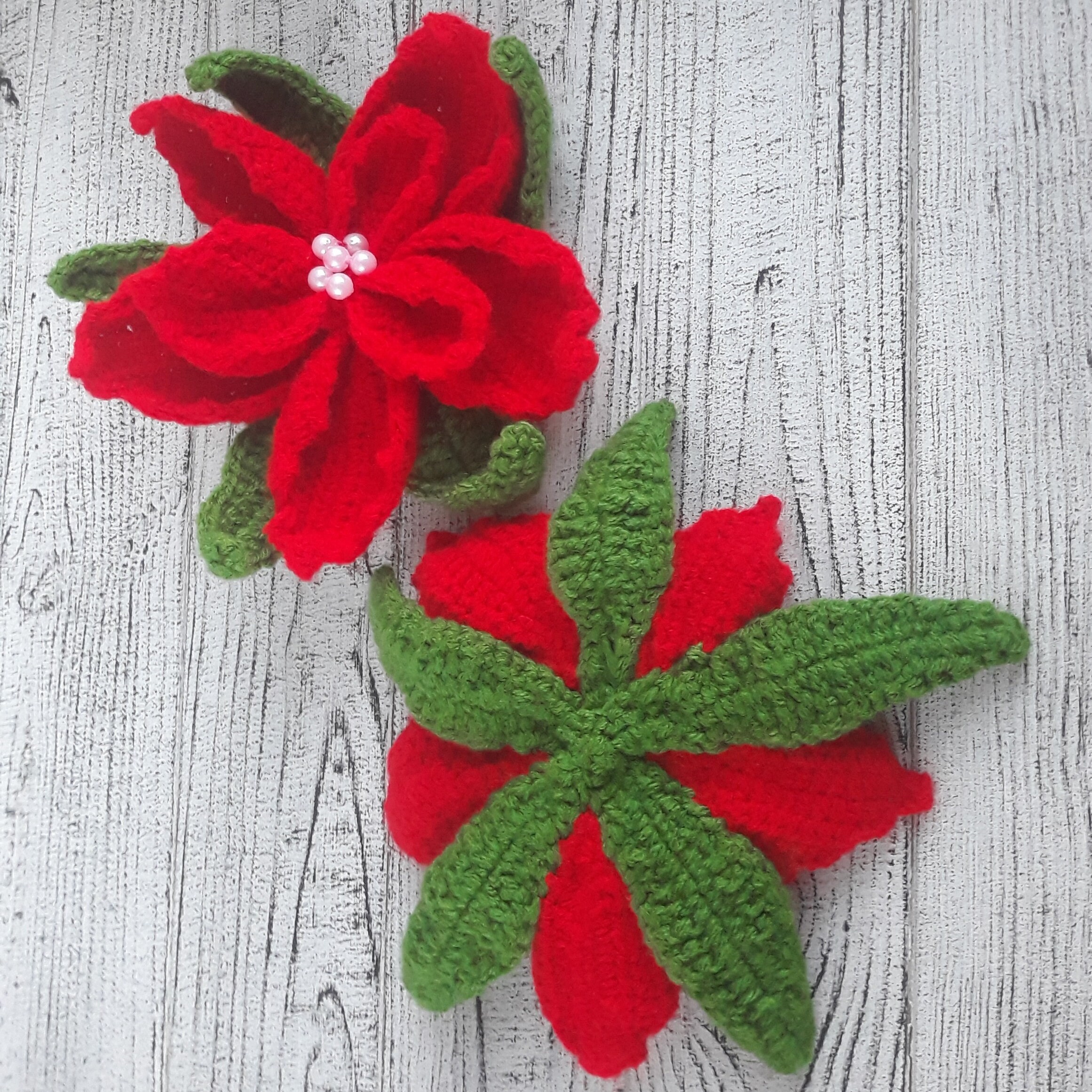 Crochet Poinsettia Pattern: Christmas Flower Ornament (PDF Pattern ...