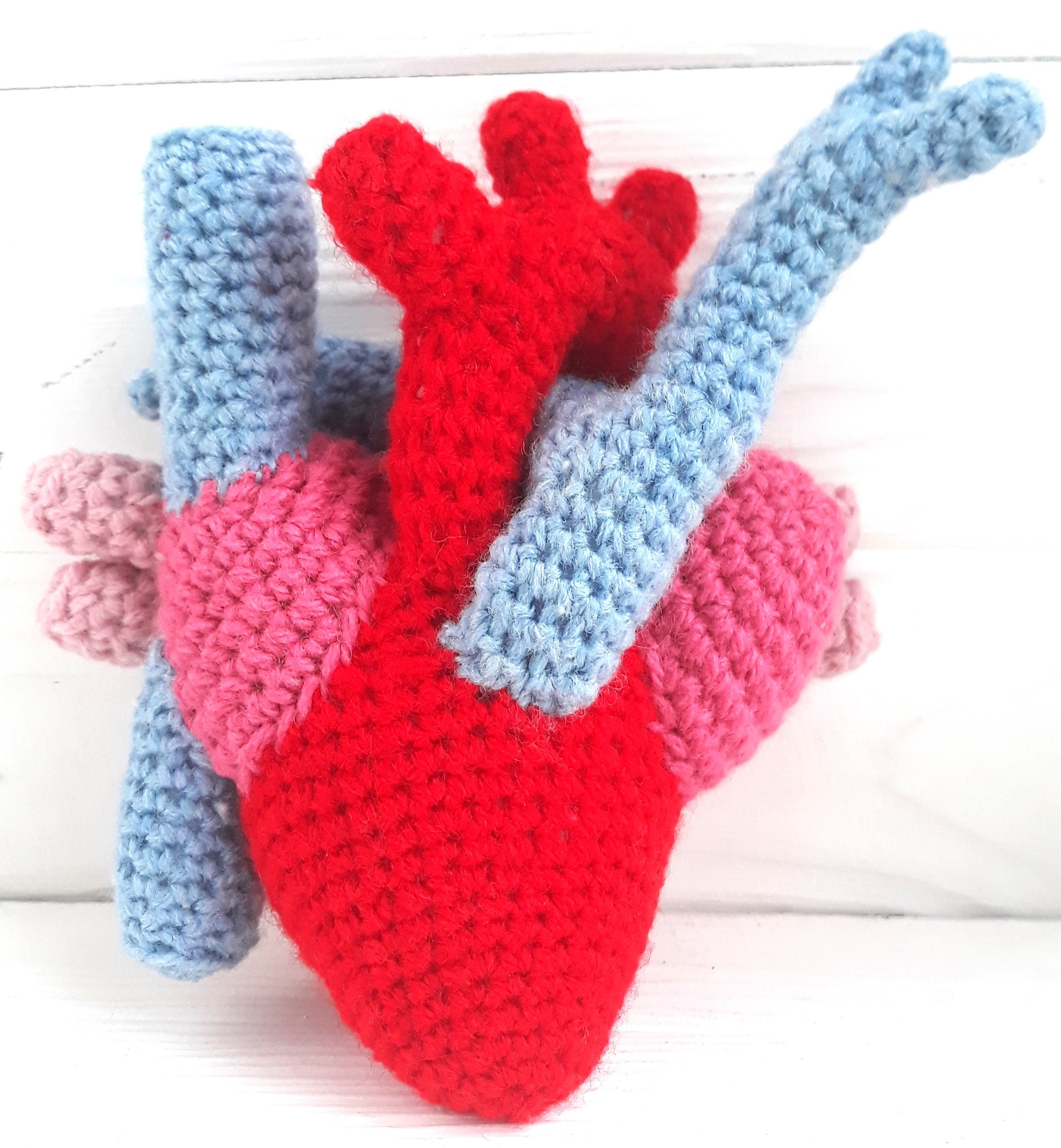 Anatomical Heart, Cute Crochet Pattern, Valentine Pdf, Gaming Decore ...