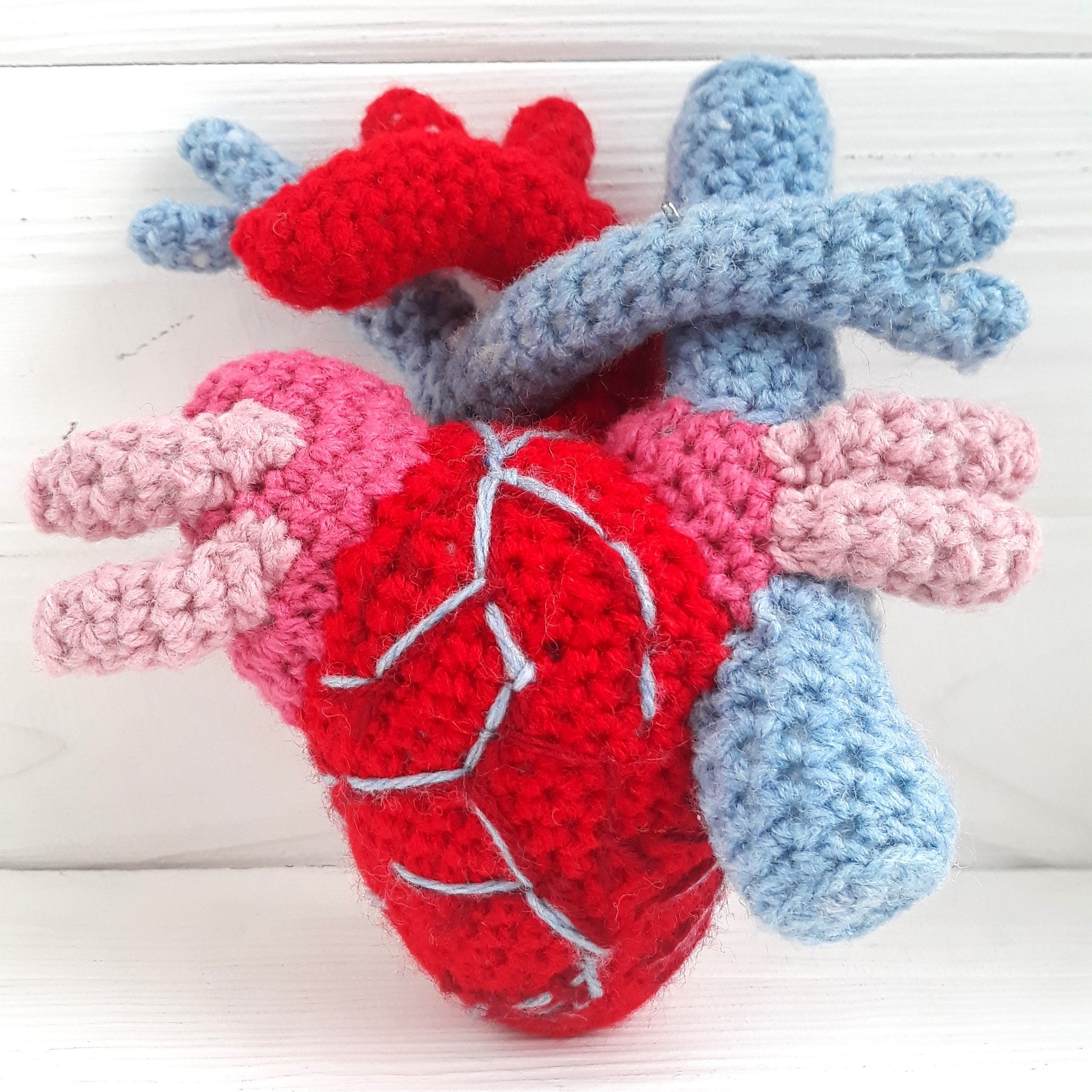 Anatomical Heart, Cute Crochet Pattern, Valentine Pdf, Gaming Decore ...