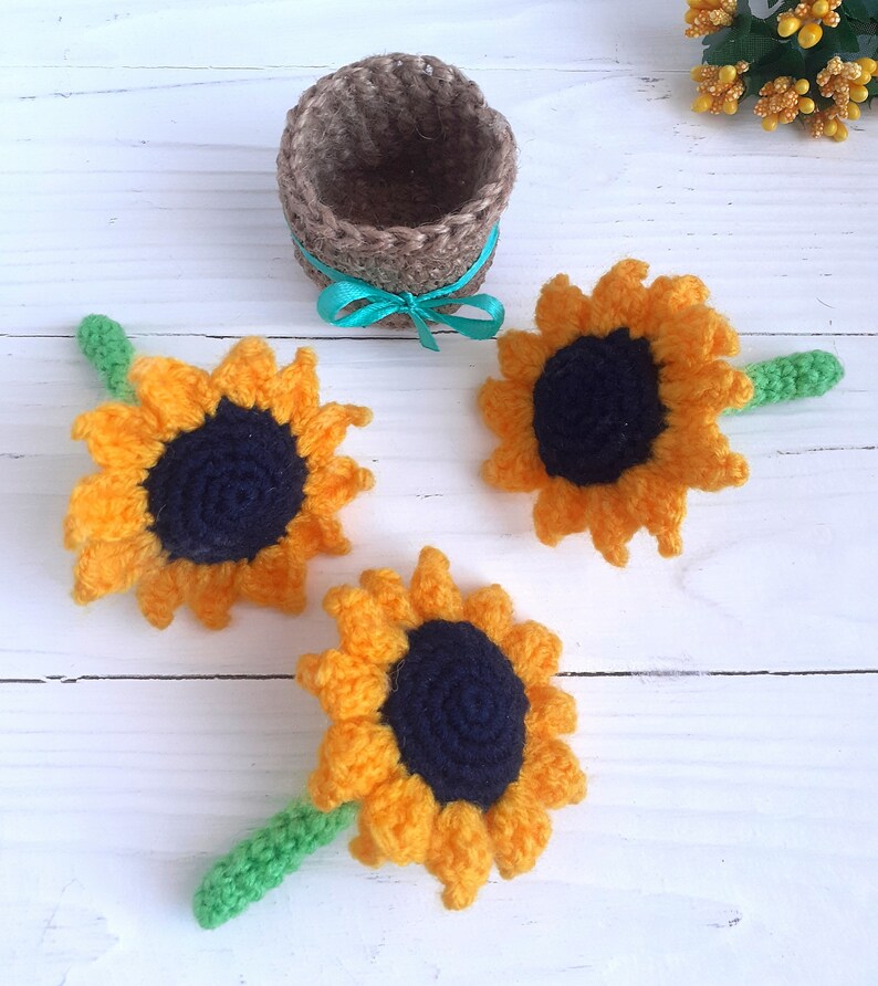 Sunflowers Basket Cute Crochet Pattern Stand With Ukraine - Etsy