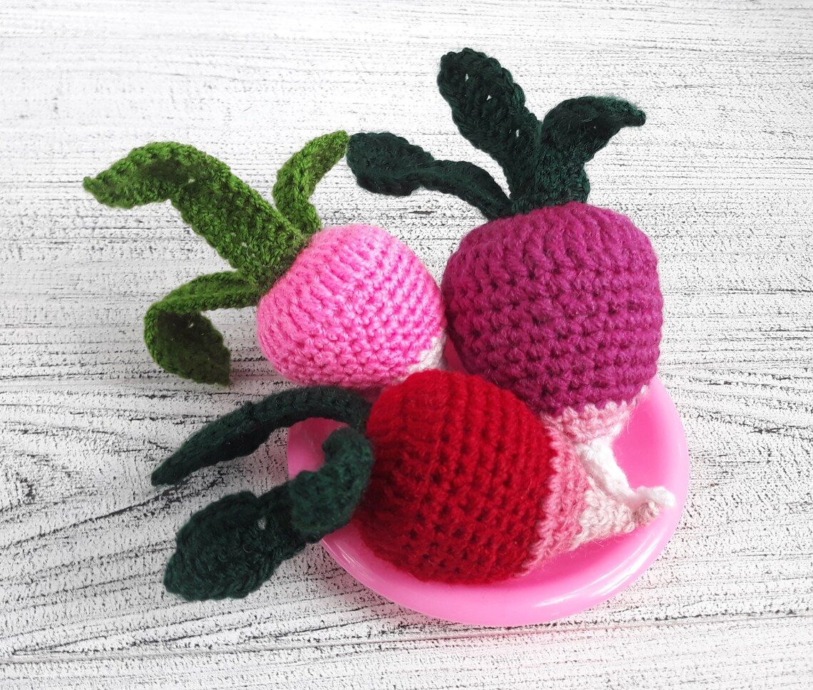 Radish Plush Cute Crochet Pattern Montessori Baby Toys Play - Etsy