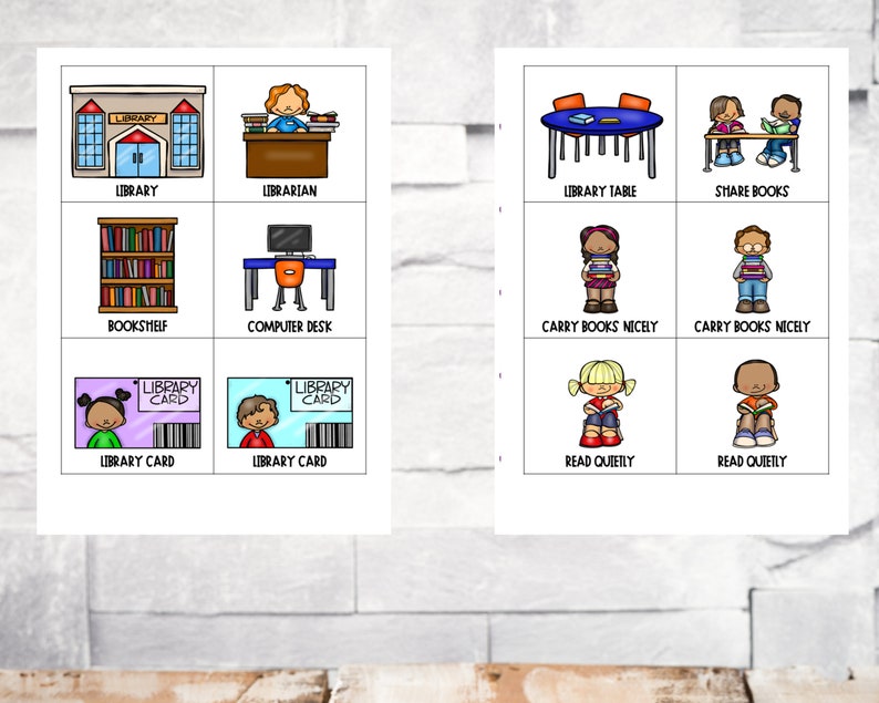 Library Visuals, Behavior, Visual Aid, ABA, Therapy, Autism, ADD ...