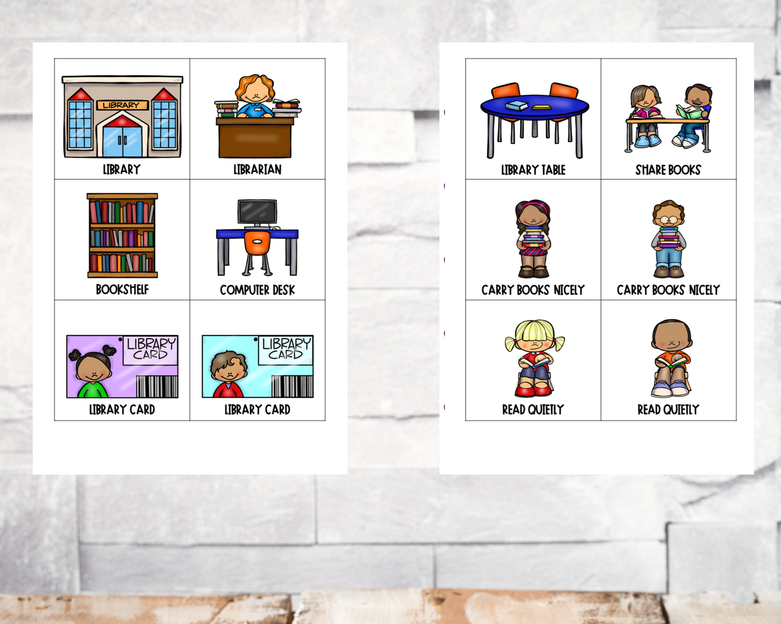 Library Visuals, Behavior, Visual Aid, ABA, Therapy, Autism, ADD ...