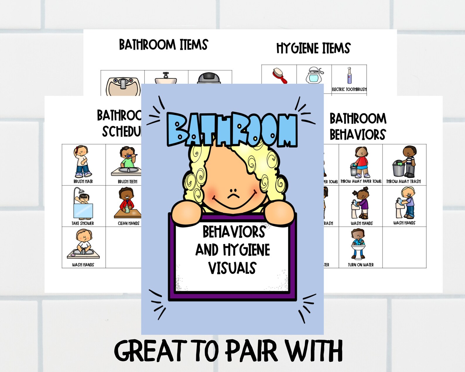 Wash Your Hands Visuals, Visual Routine, Hygiene Visuals, Visual Aid ...