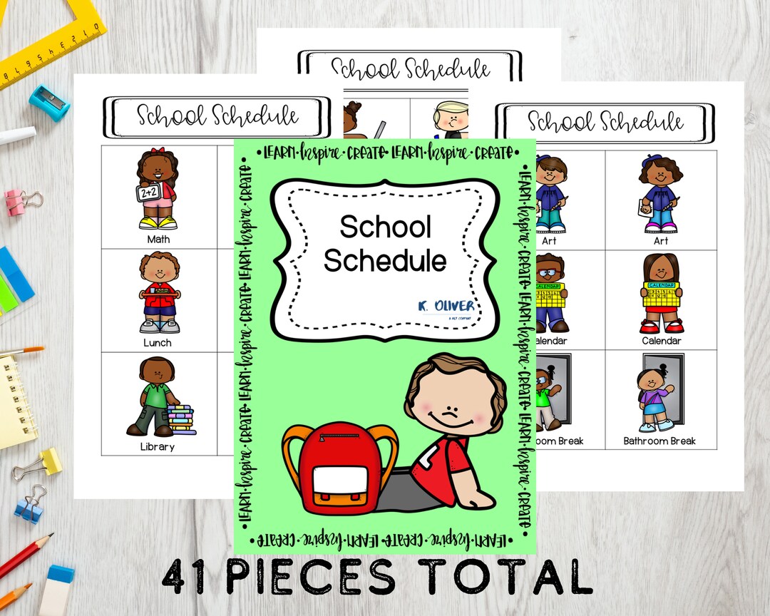 School Schedule, Visual Schedule, Visual Routine, Visual Aid, Autism ...