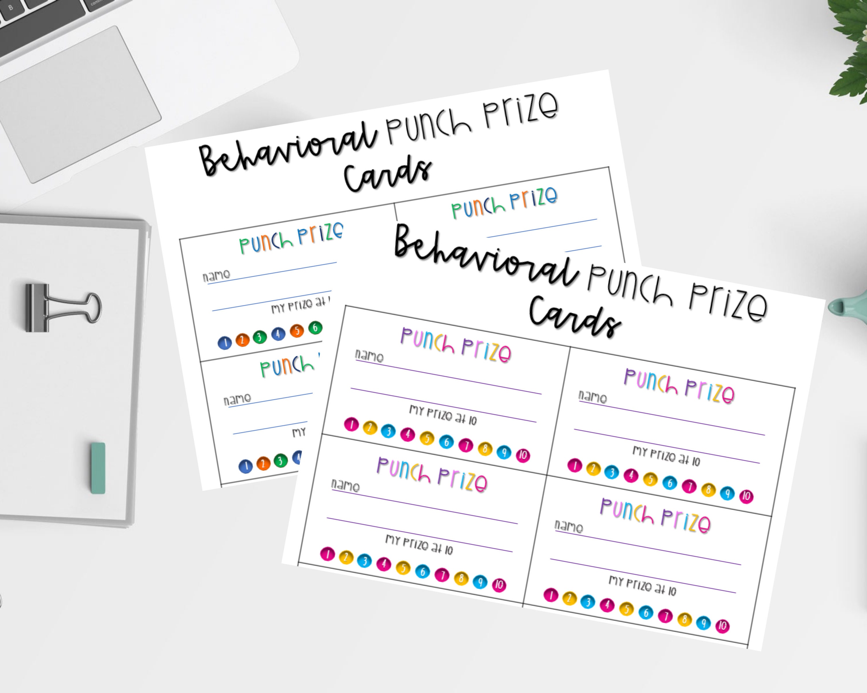 Behavior Punch Cards Editable at Sherry Powers blog