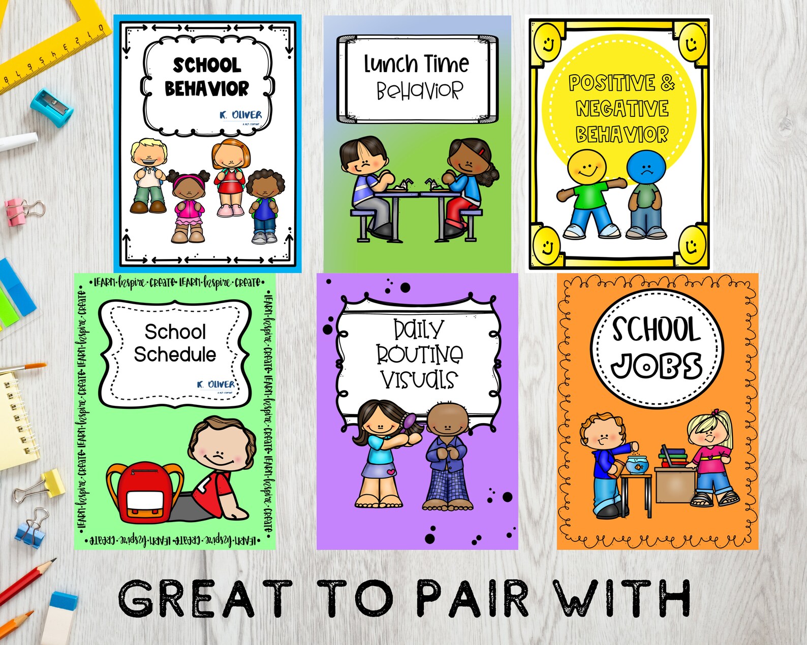 Playground Recess Behavior Visuals, PECS, Behavior, Visual Aid, ABA ...