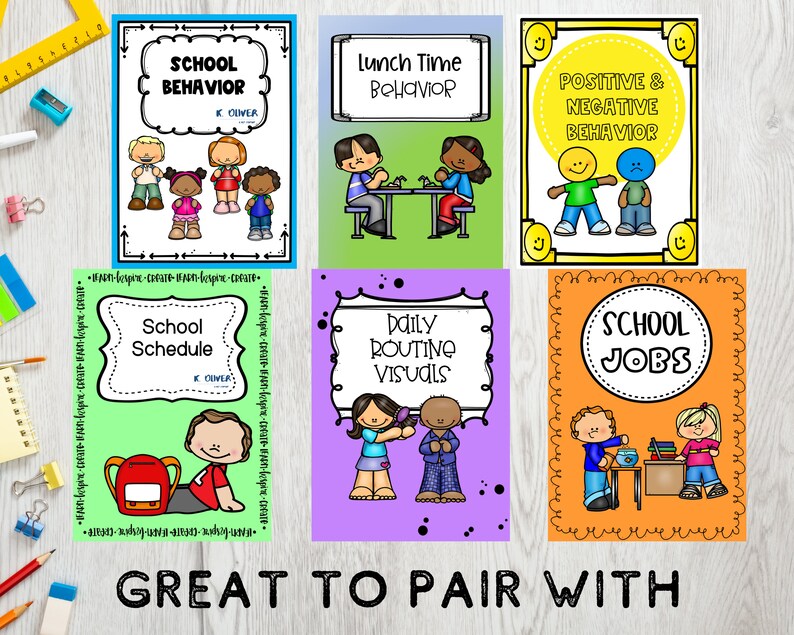Playground Recess Behavior Visuals, PECS, Behavior, Visual Aid, ABA ...