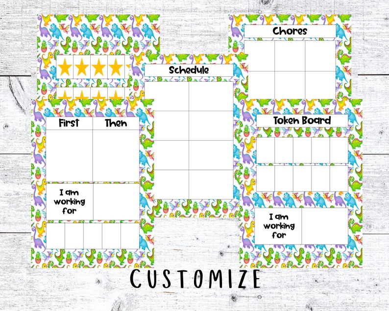Visual Schedules Chore Charts Reward Boards Custom Chart - Etsy