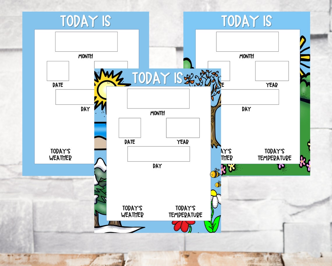 Daily Calendar Routine Weather, ABA, Therapy, Autism ADD, School ...