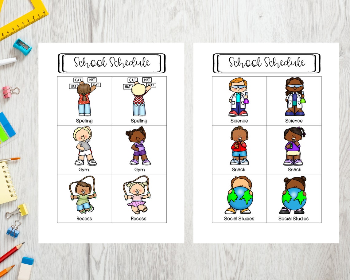 School Schedule, Visual Scheducle, PECS, Visual Routine, Visual Aid ...