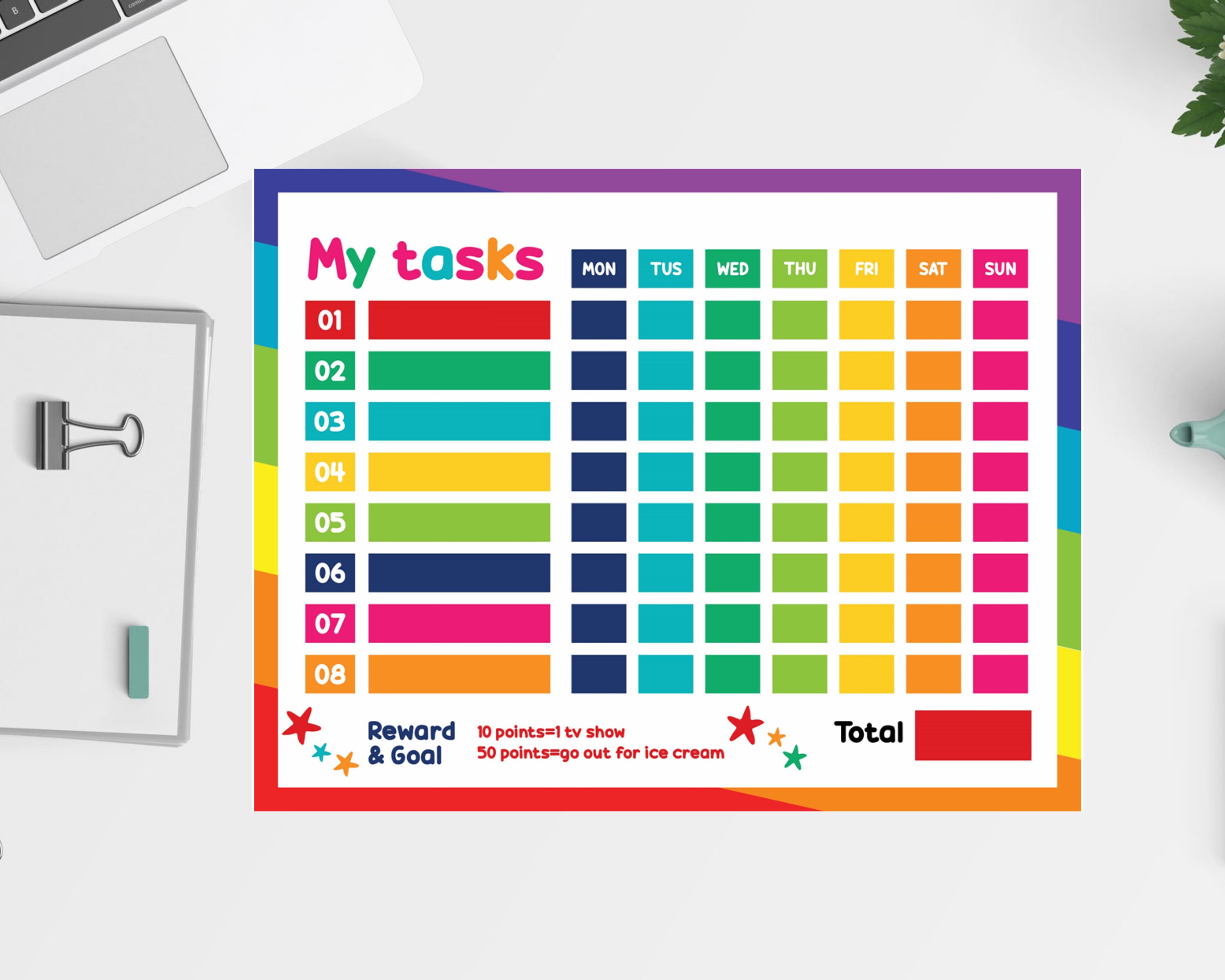 Daily Chore Visual Chore Schedule Visual Aid Chore Chart | Etsy