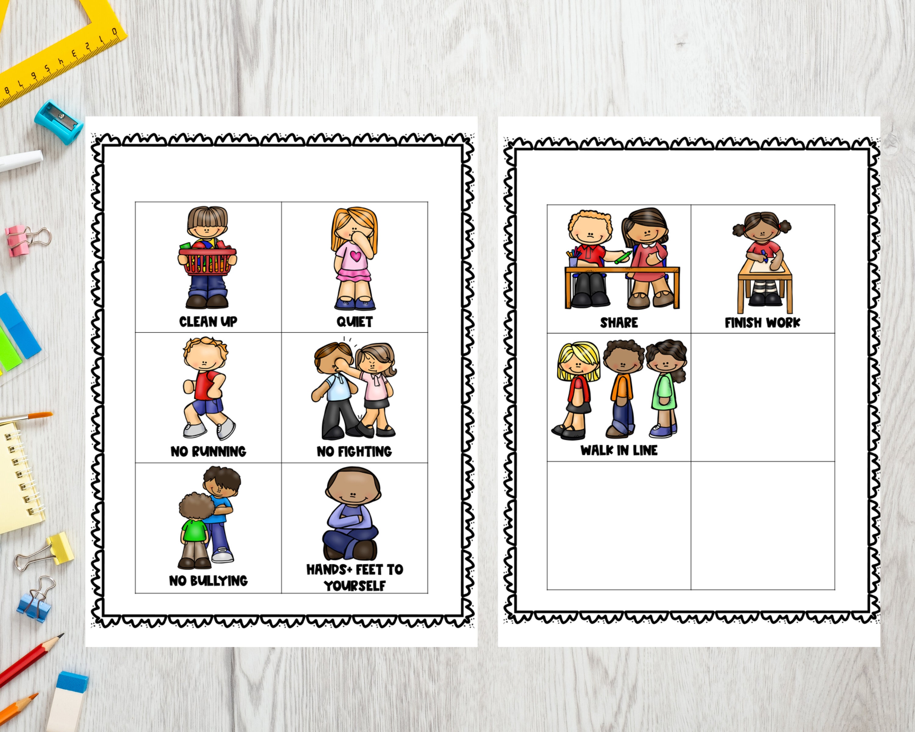 School Behavior, Visual Aid, ABA Therapy, Autism, ADD, Communication ...