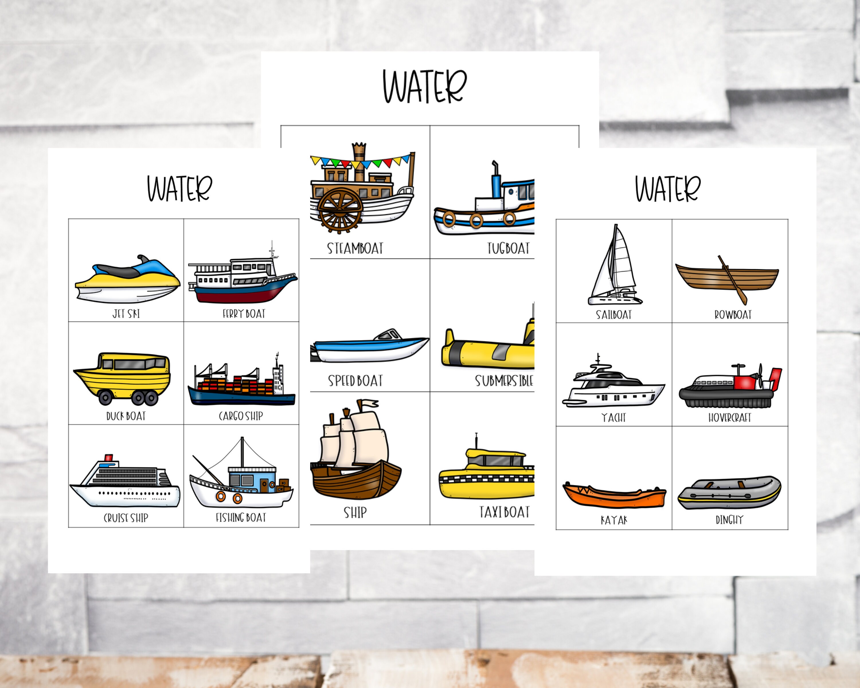 Transportation Visuals, Visual Aid, ABA, Therapy, Autism, ADD ...