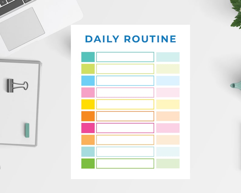 Daily Routine Visuals, Daily Schedule, Visual Aid, Daily Planner ...