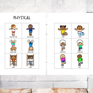 Gross Motor Visuals, Physical Therapy Visuals, Visual Aid, ABA, Autism ...