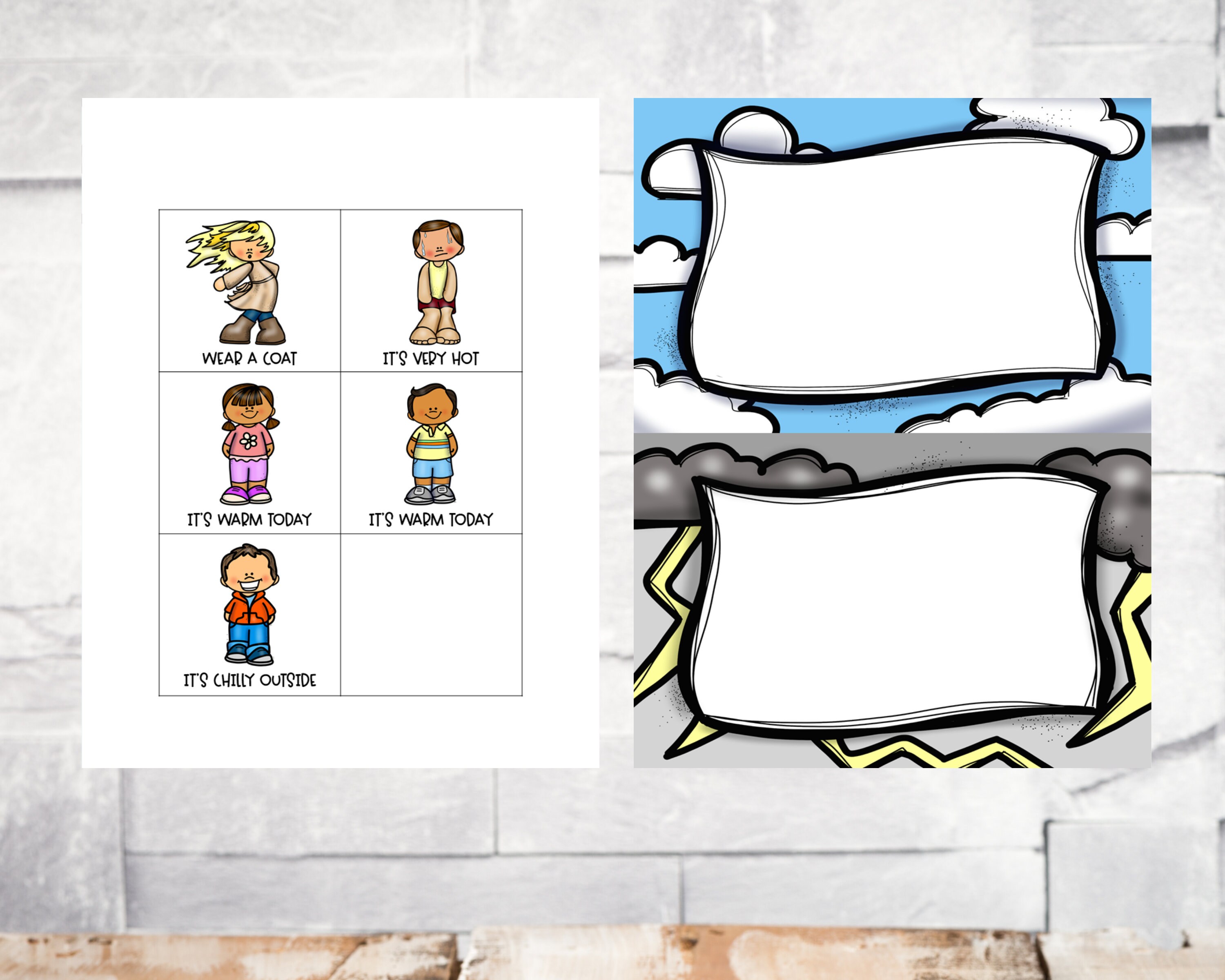 Daily Weather, Weather Chart, Weather Visuals, ABA, Therapy, Autism ...