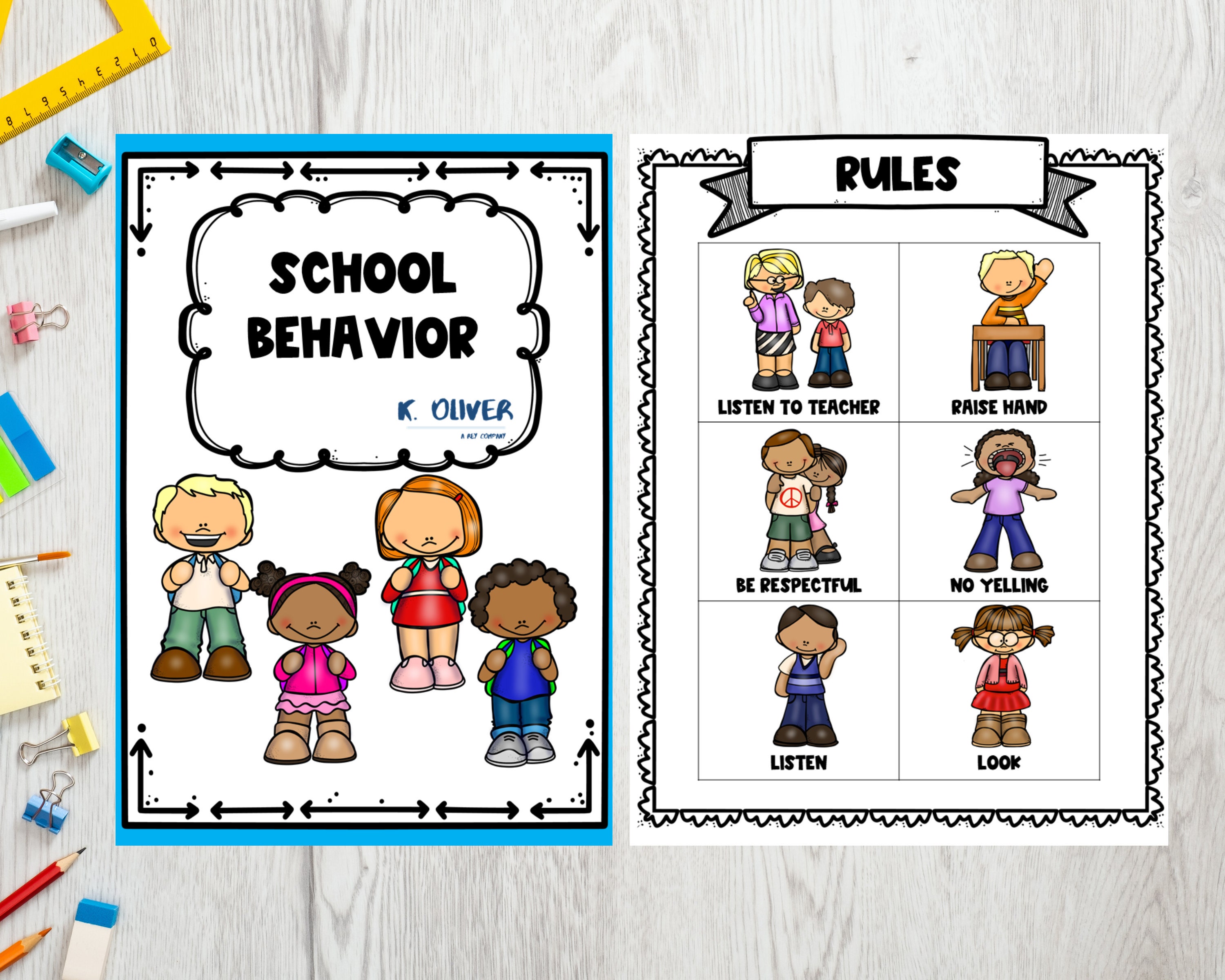 School Behavior, Visual Aid, ABA Therapy, Autism, ADD, Communication ...