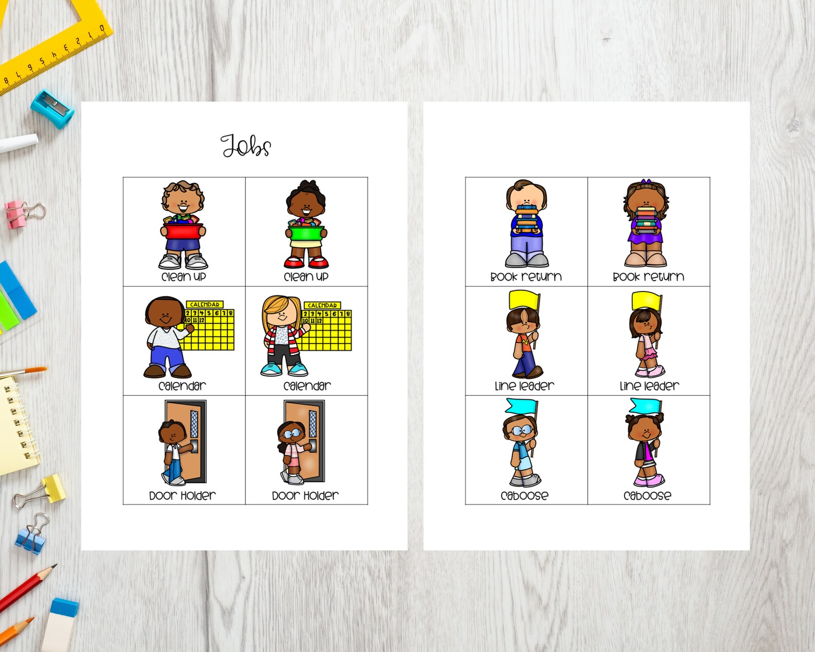 School Jobs, Tasks Visuals, Visual Aid, ABA, Therapy, Autism, ADD ...