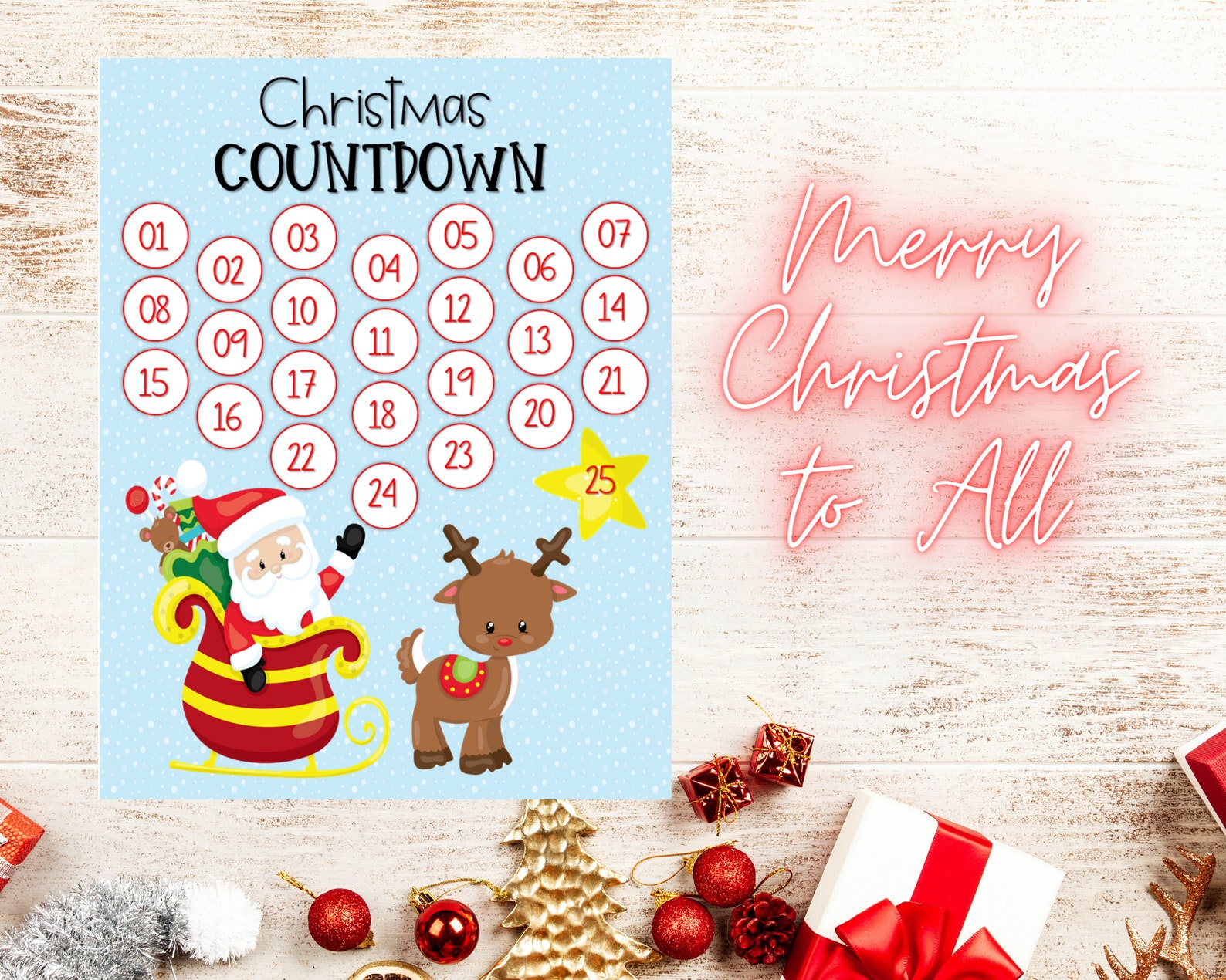 Compte à rebours de Noël, calendrier de lAvent, Compte à rebours pour ...