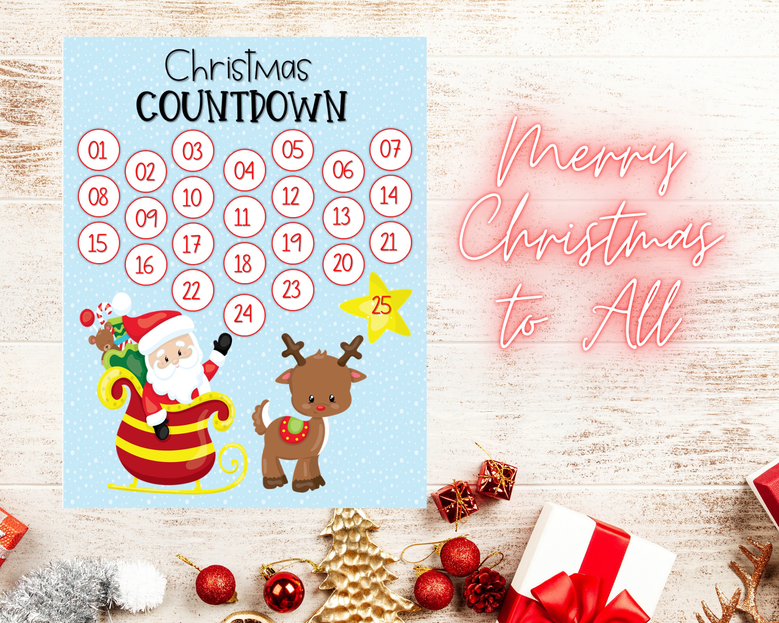 Compte à rebours de Noël, calendrier de lAvent, Compte à rebours pour ...