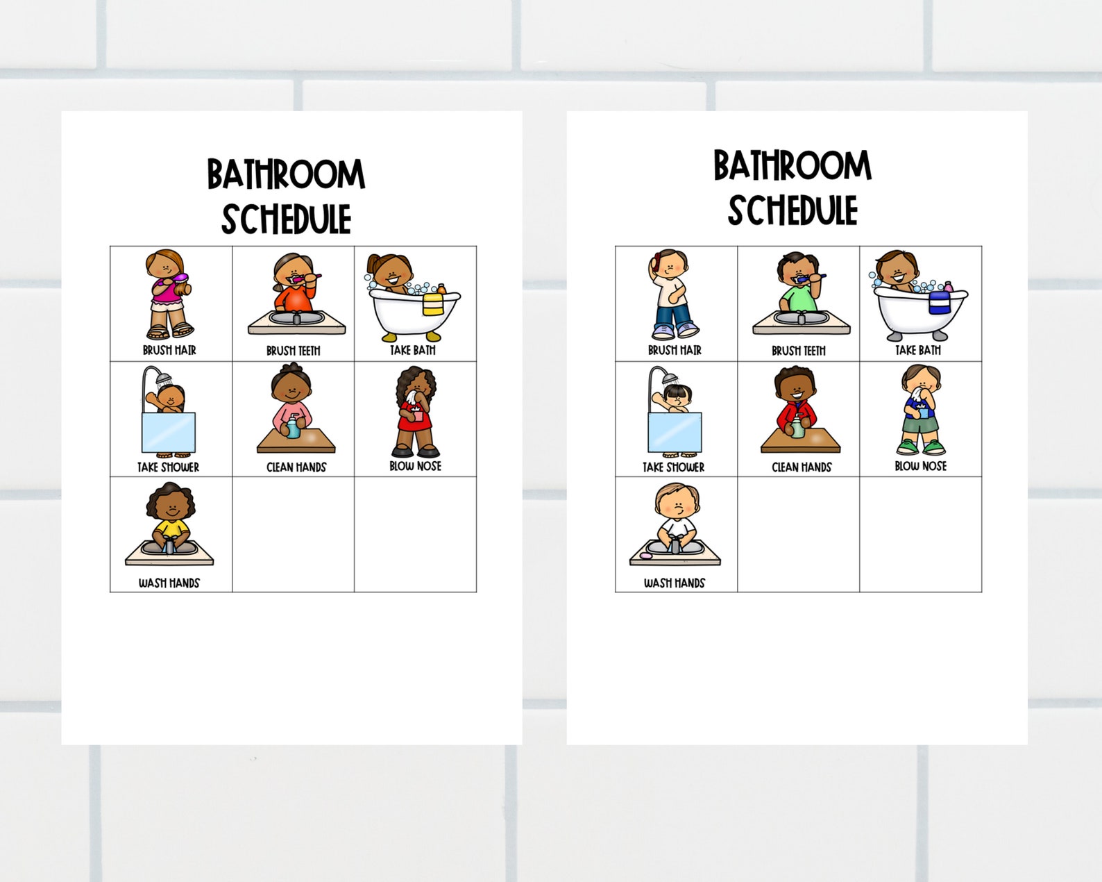 Bathroom Behavior, Visual Routine, Hygiene Visuals, Visual Aid, ABA ...