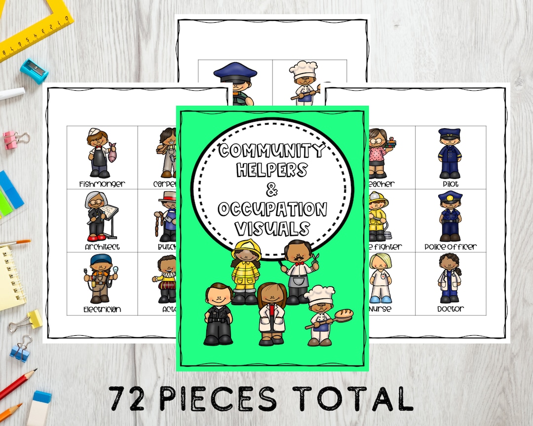 Community Helpers, Occupation Visuals, Visual Aid, ABA Therapy, Autism ...