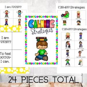 Coping Skills Visuals, Regulation, Visual Aid, ABA Therapy, Autism, ADD ...