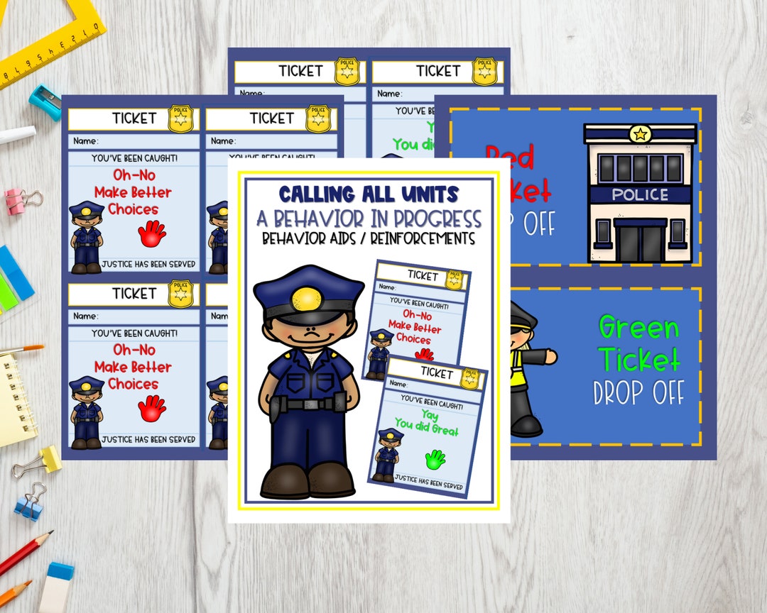Behavior Aid, Visual Reinforcement, Police Behavior Ticket, Visual Aid ...