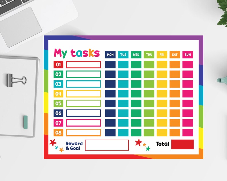 Daily Chore Visual, Chore Schedule, Visual Aid, Chore Chart, Children's ...