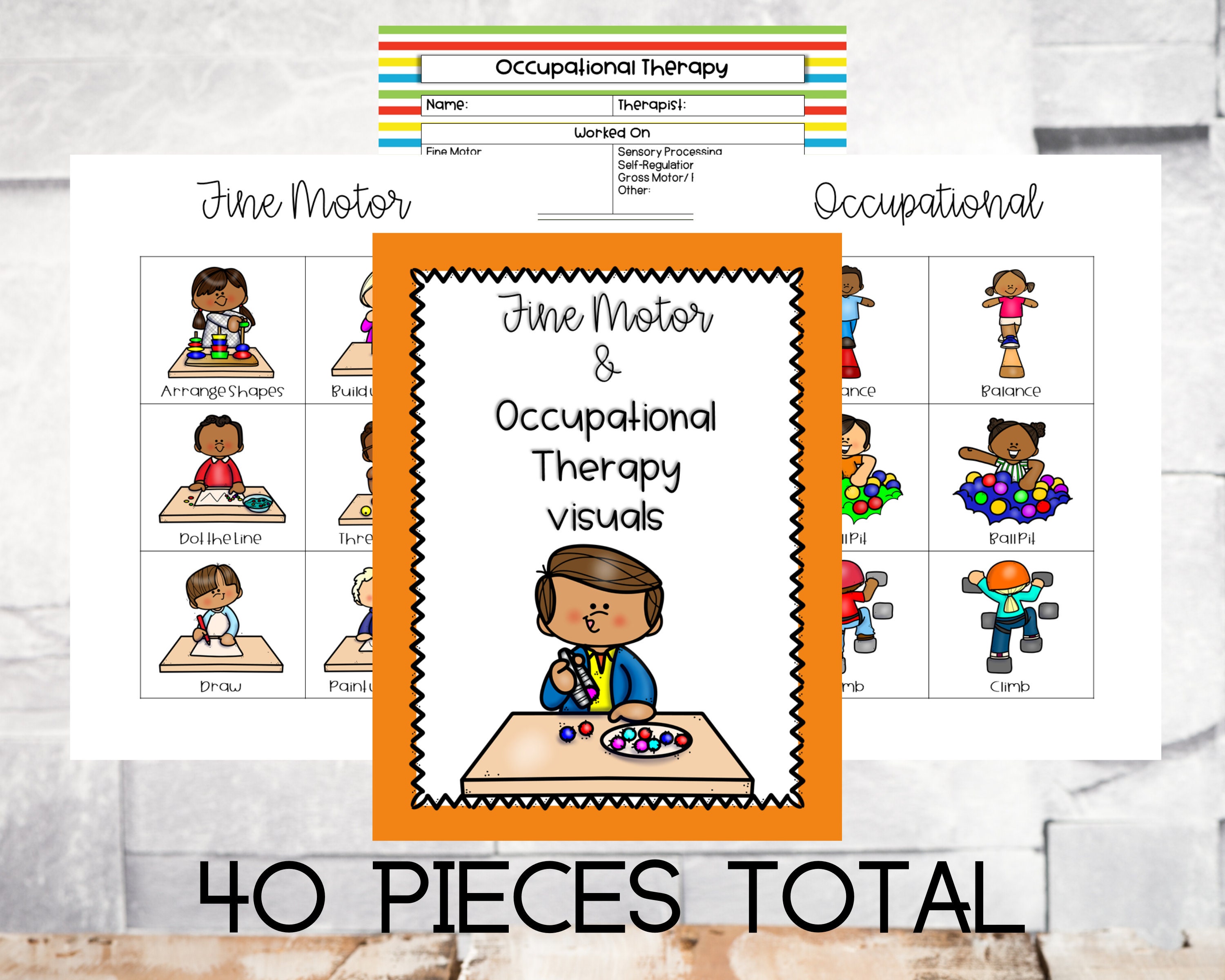 Fine Motor Visuals, Occupational Therapy Visuals, Visual Aid, ABA ...