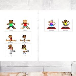 Gross Motor Visuals, Physical Therapy Visuals, Visual Aid, ABA, Autism ...