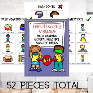 Health Safety Visuals, Masks, Hand Washing Visuals, Covid19, PECS ...