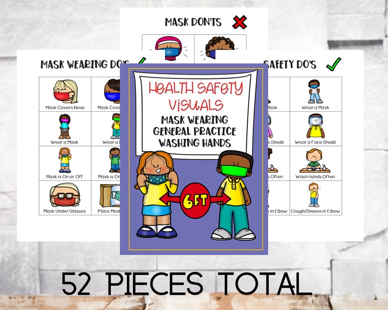 Health Safety Visuals, Masks, Hand Washing Visuals, Covid19, PECS ...
