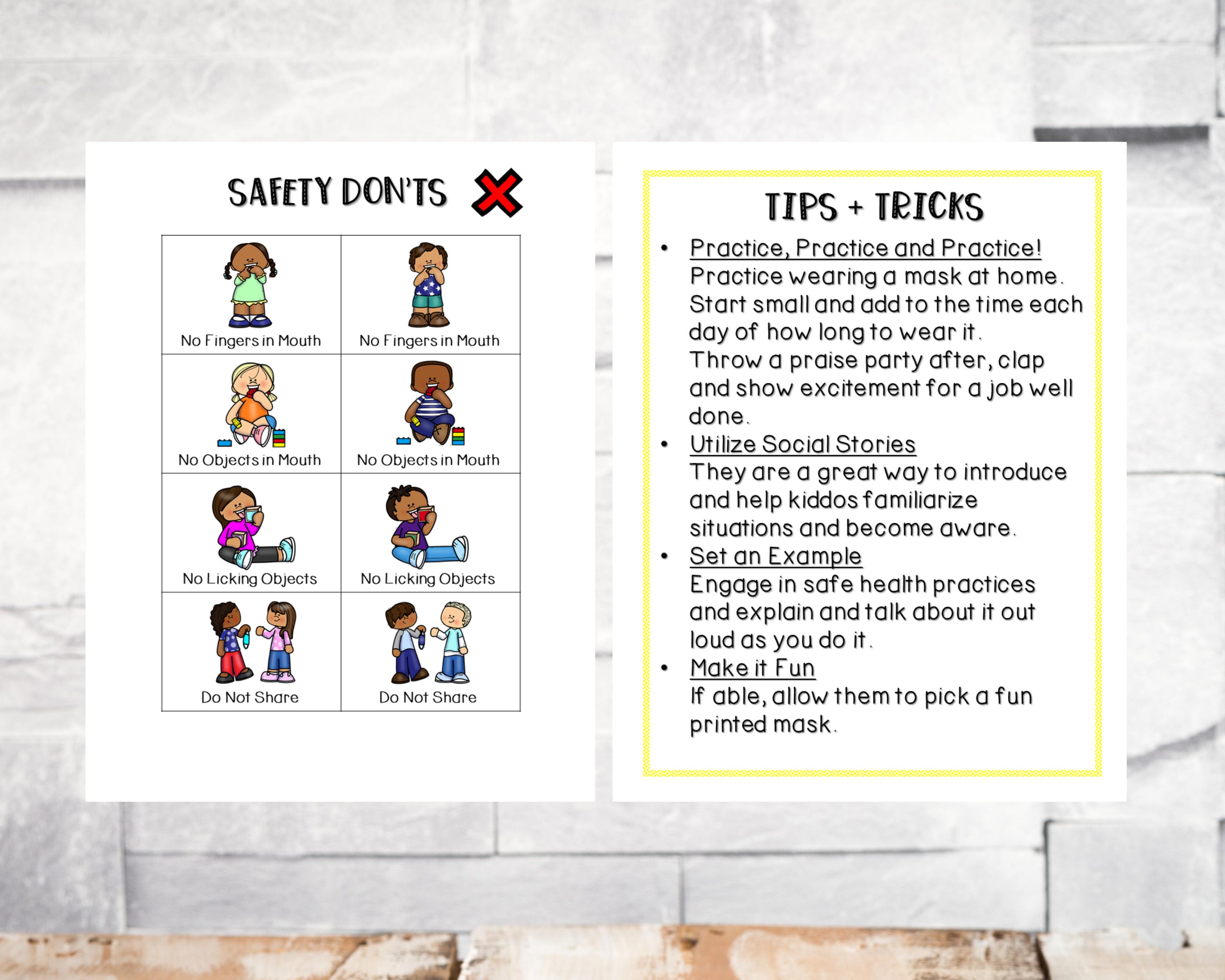 Health Safety Visuals, Masks, Hand Washing Visuals, Covid19, PECS ...