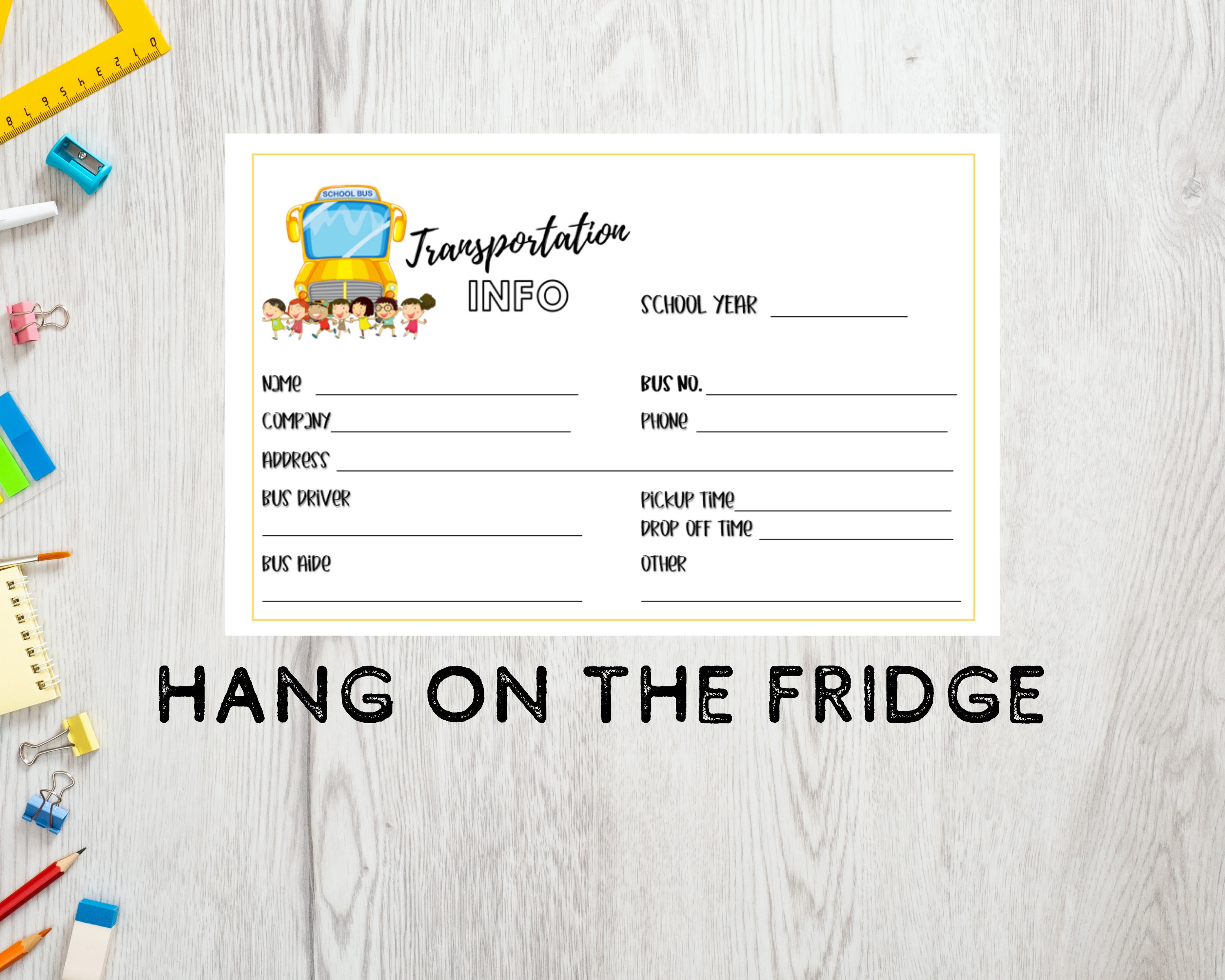 School Bus Forms, School Bus Communication, Bus Change, Pickup, Drop ...