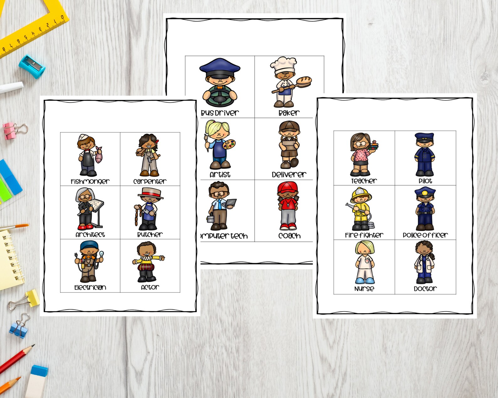 Community Helpers, Occupation Visuals, Visual Aid, ABA Therapy, Autism ...