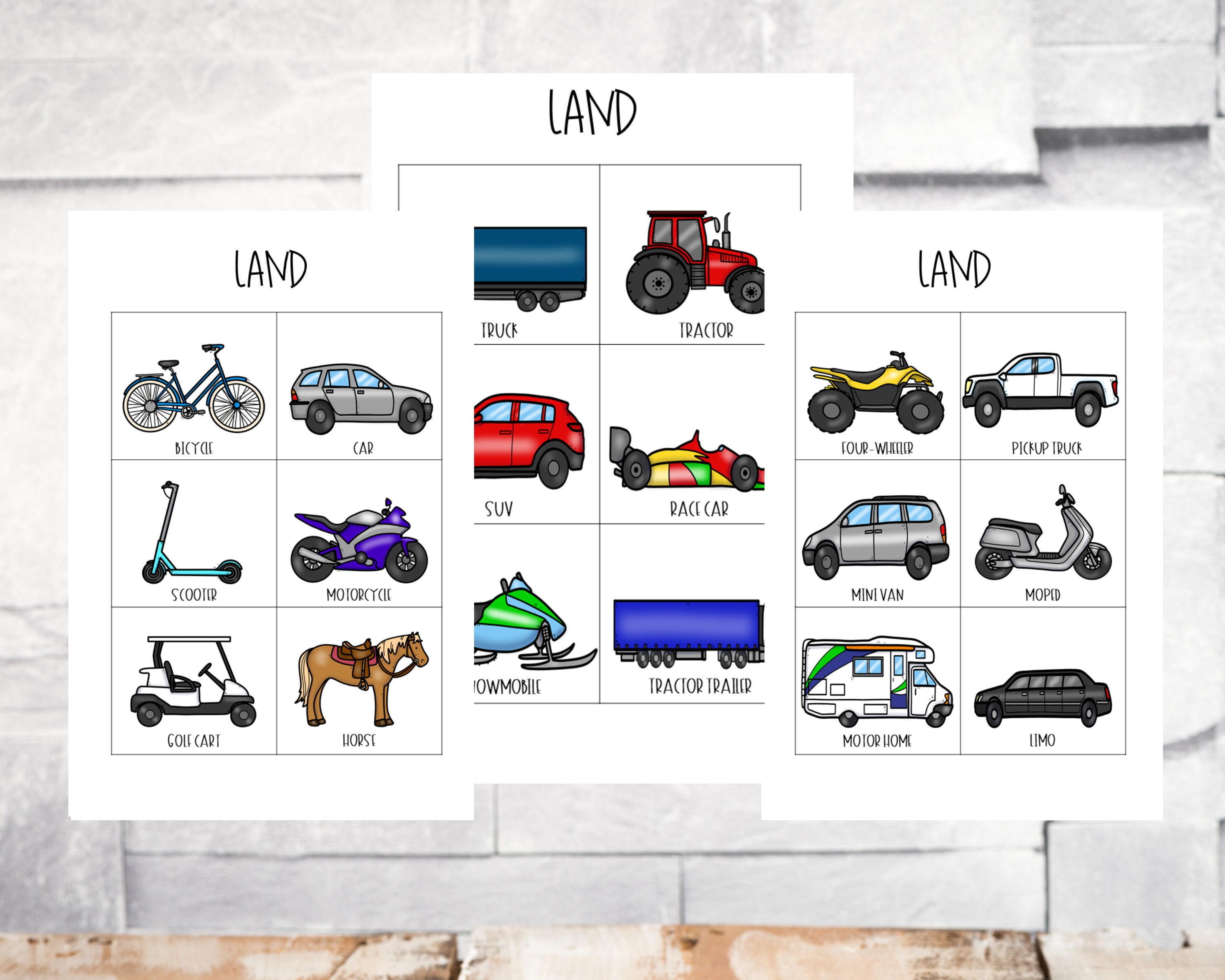 Transportation Visuals, Visual Aid, ABA, Therapy, Autism, ADD ...
