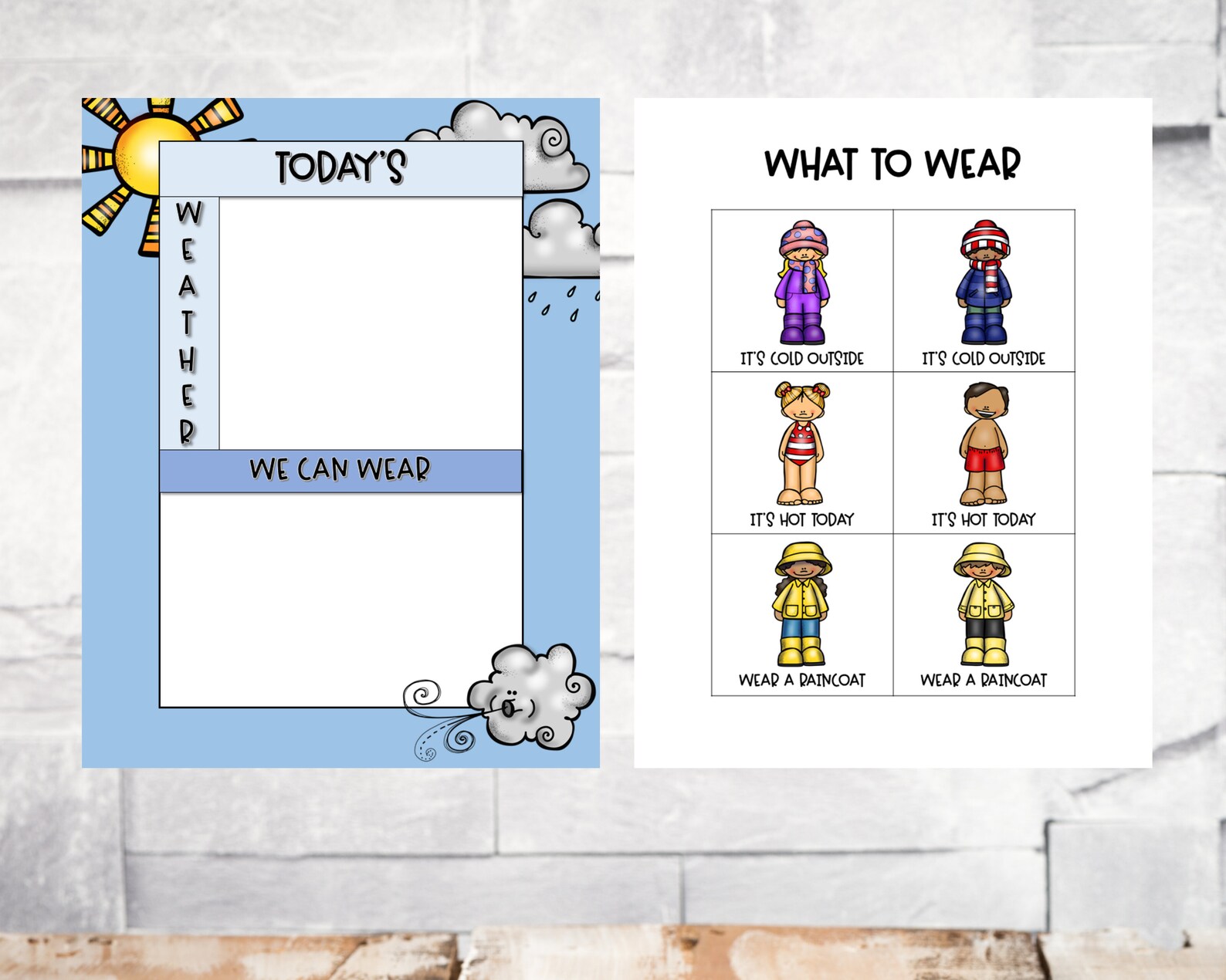 Daily Weather, Weather Chart, Weather Visuals, ABA, Therapy, Autism ...