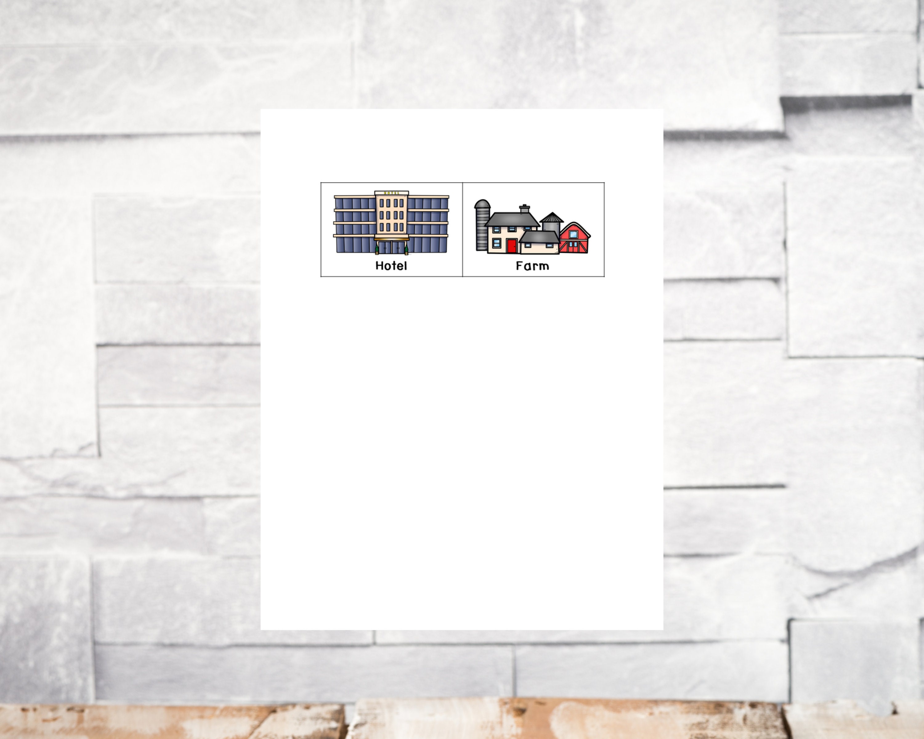 Community Buildings, Common Building Visuals, Visual Aids, ABA, Therapy ...