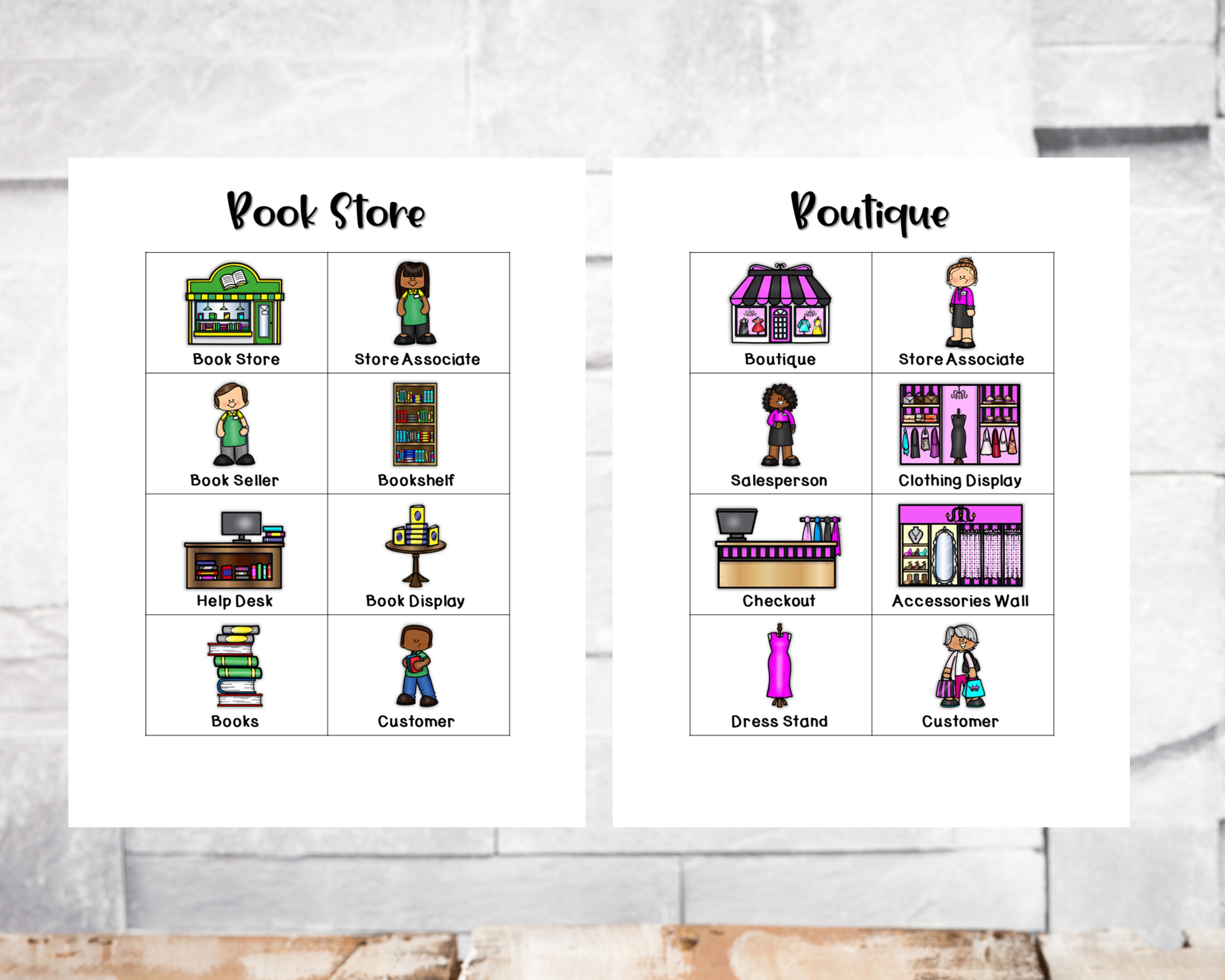 Shopping Store Visuals, Visual Aids, ABA, Therapy, Autism, ADD ...