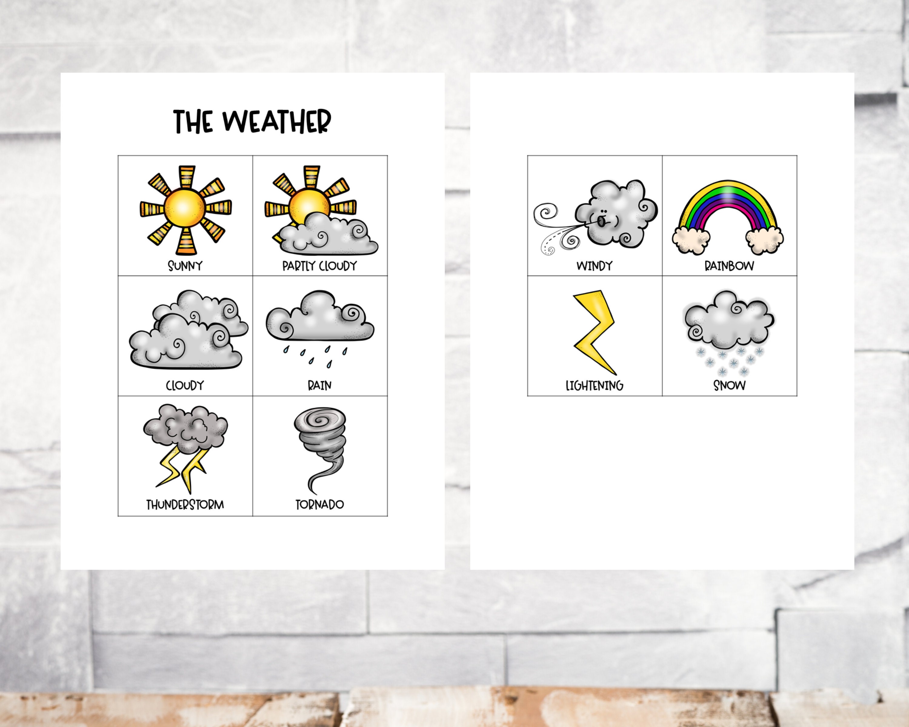 Daily Weather, Weather Chart, Weather Visuals, ABA, Therapy, Autism ...