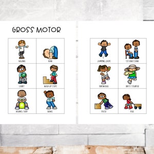 Gross Motor Visuals, Physical Therapy Visuals, Visual Aid, ABA, Autism ...